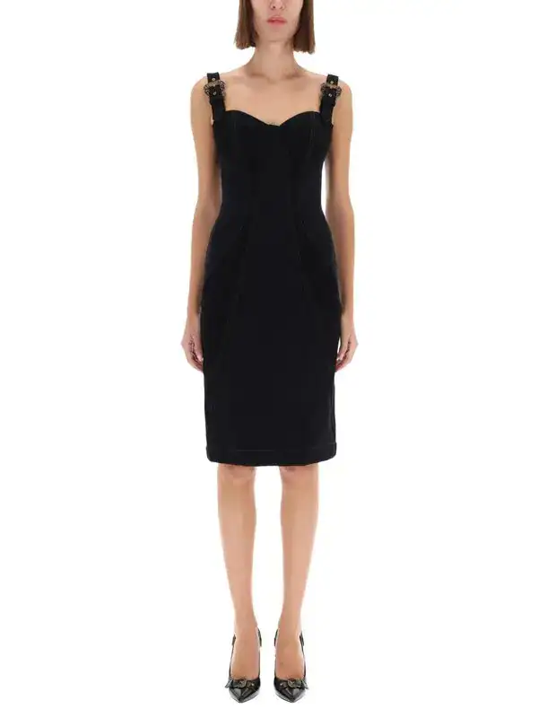 baroque bodycon dress Red Baroque Studded Sheath Dress – Maison-B-More Global Store main image 1
