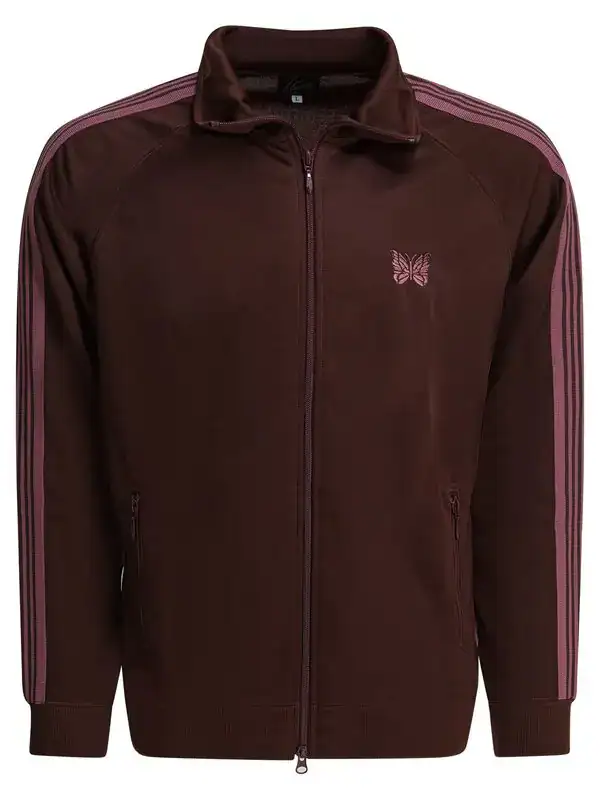Needles Green Embroidered Track Jacket - Bordeaux | Editorialist