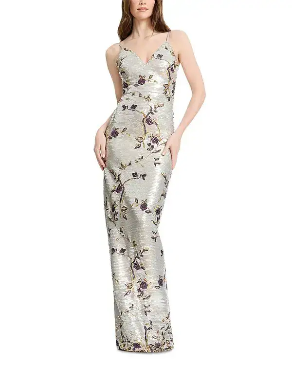 open lace back dress Verity Gown – Dress the Population main image 0