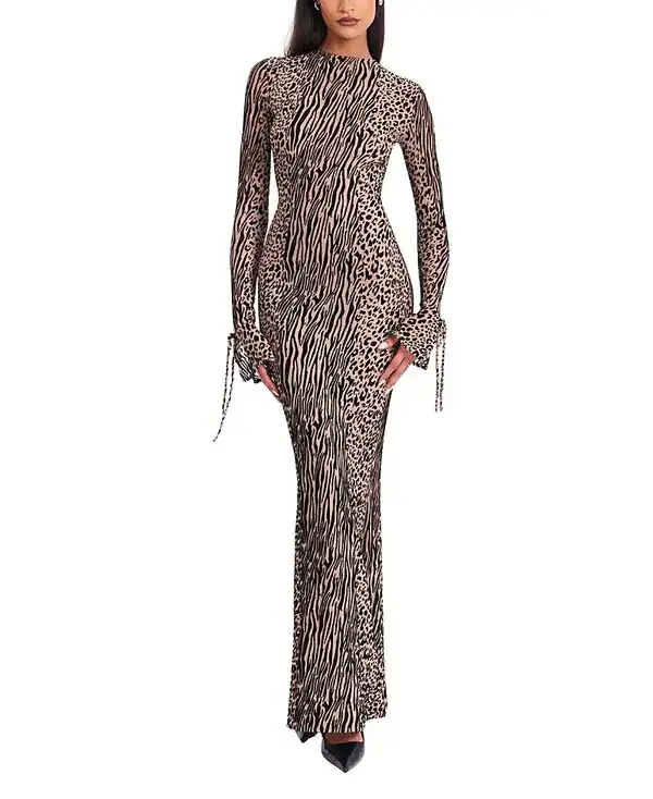 navy blue dress for baby girl Birthday look was too fire 😩😍 #fyp #sagittarius #birthdaydress Patricia  BurgundyLeopard Burnout Velvet Mesh Backless Maxi Dress from @Miss Circle main image 0
