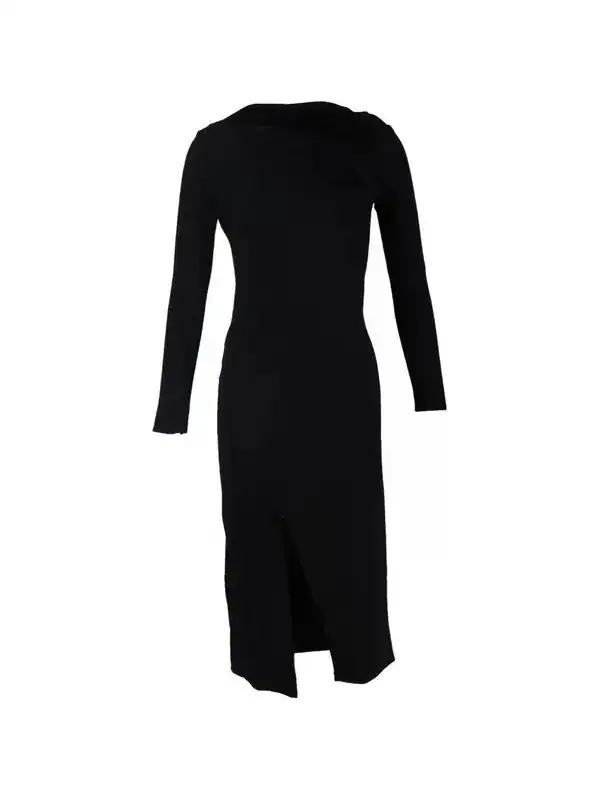 draped asymmetric midi dress Sleeveless crepe midi dress with side drape Purple / US 6 main image 0
