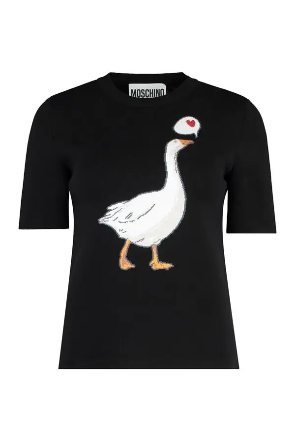 Moschino Short Sleeve Cotton Sweater