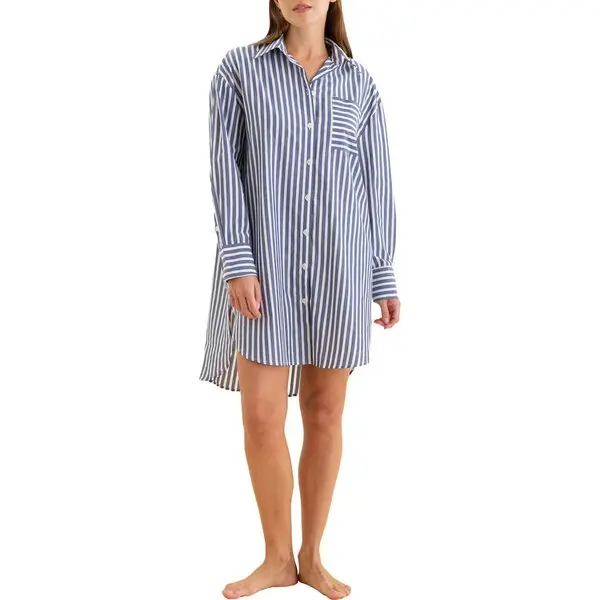 PAPINELLE Stripe Cotton Nightgown