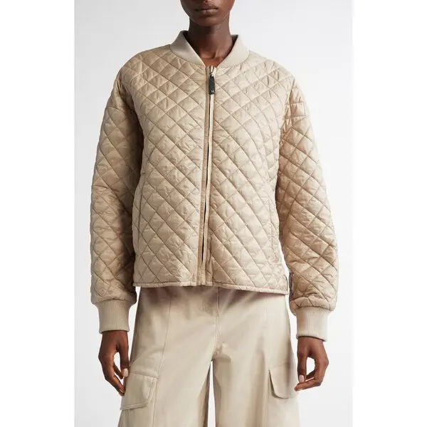 Max Mara Licia Reversible Bomber Jacket - Hazelnut Brown