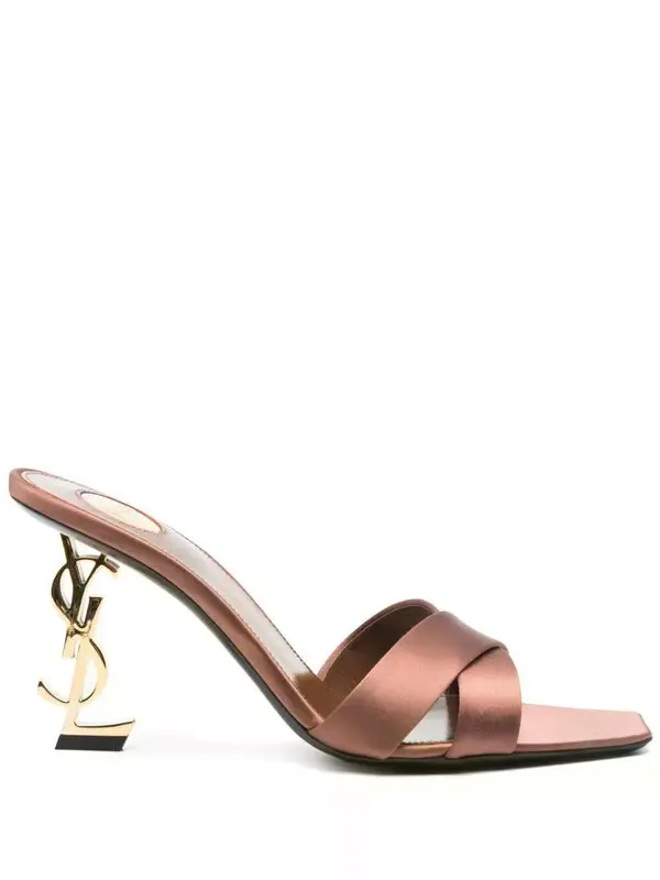 Saint Laurent 85mm Opyum Sandals - Brown