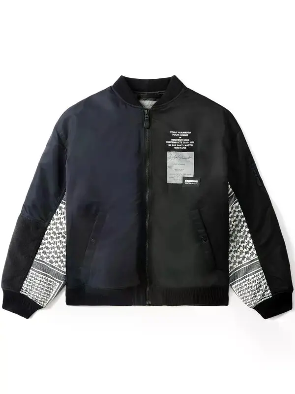 Yohji Yamamoto Contrast-sleeve Bomber Jacket