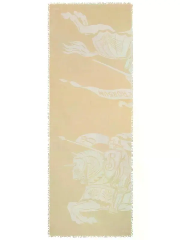 Burberry Ekd Wool Scarf - Neutrals