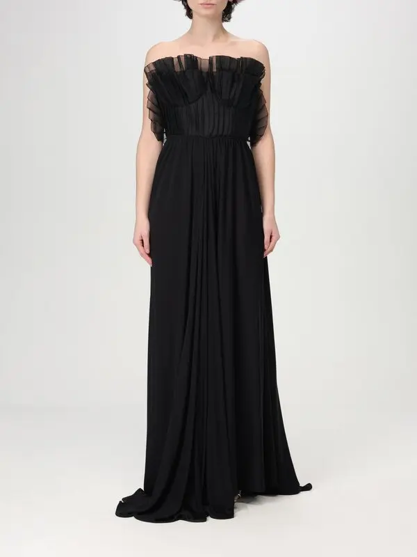 strapless black flowy dress Nina Halter Cowl Neck Gown | Plunging Backless Maxi Dress with Thigh Slit | Formal  Evening Cocktail Wedding Guest Prom Dress
