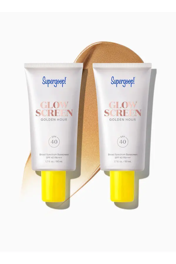 SUPERGOOP Glowscreen Spf 40 In Golden Hour 2 Pack - Gold