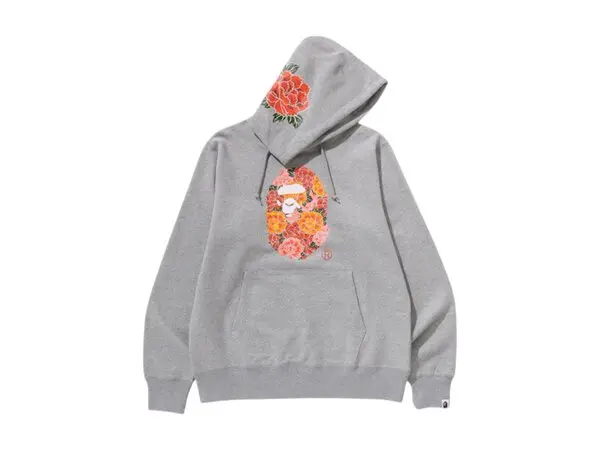 BAPE Japanese Peony Pullover Hoodie - Grey