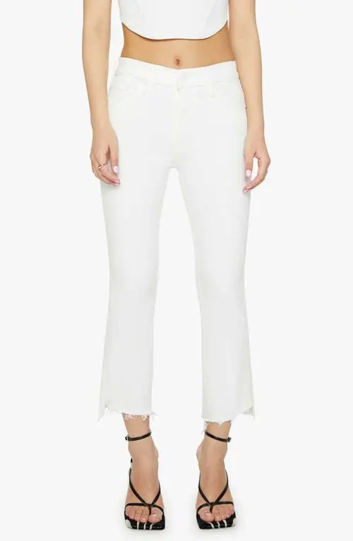 MOTHER Lil' Insider Fray Step Hem Crop Bootcut Jeans