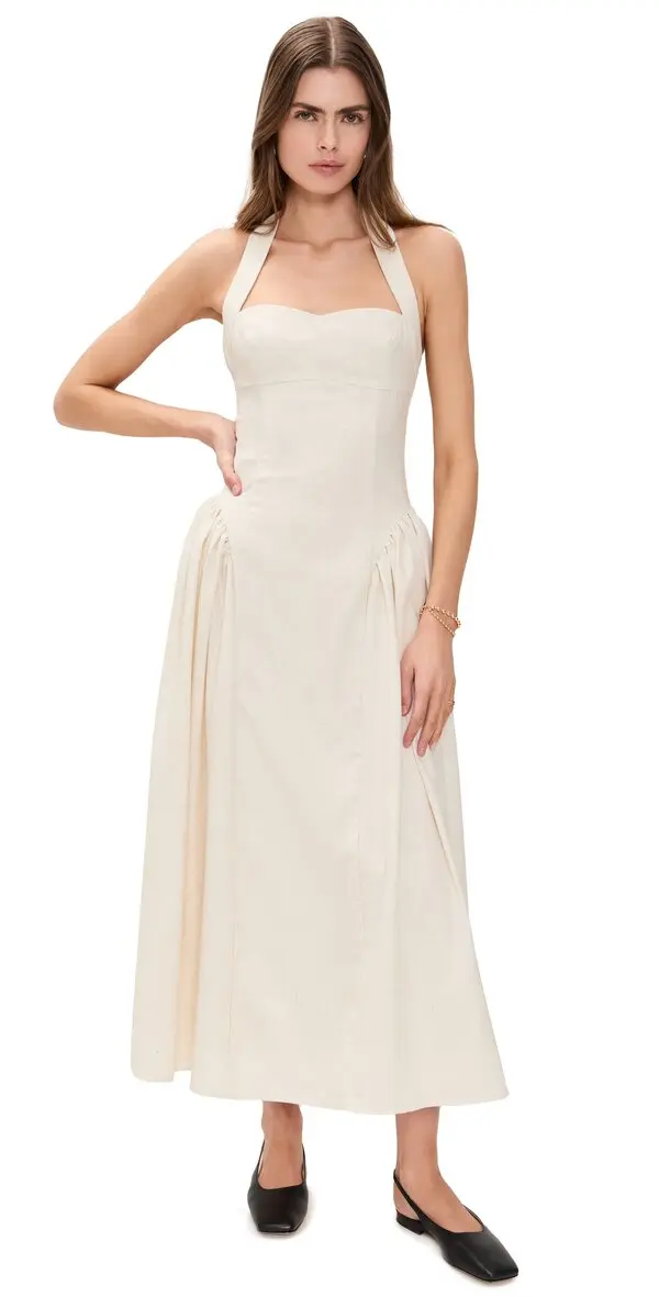 Line & Dot Greta Halter Maxi Dress