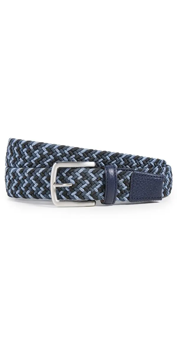 Faherty Brand Stretch Woven Belt - Blue Multi