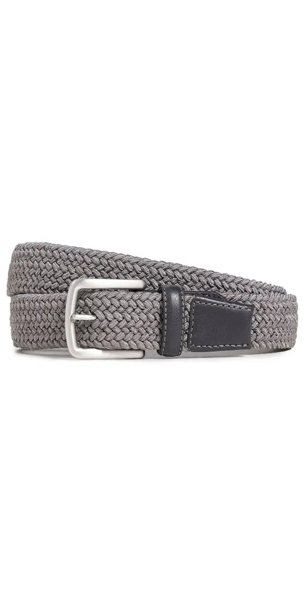 Faherty Brand Stretch Woven Belt - Grey