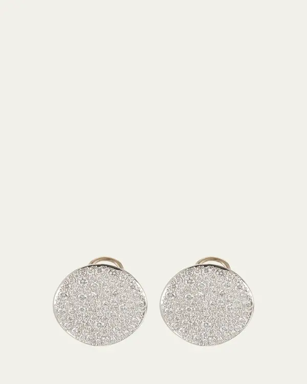 Pomellato 18k Sabbia Diamond Clip-on Earrings