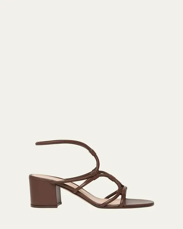 GIANVITO ROSSI Strappy Leather Sandals - Black
