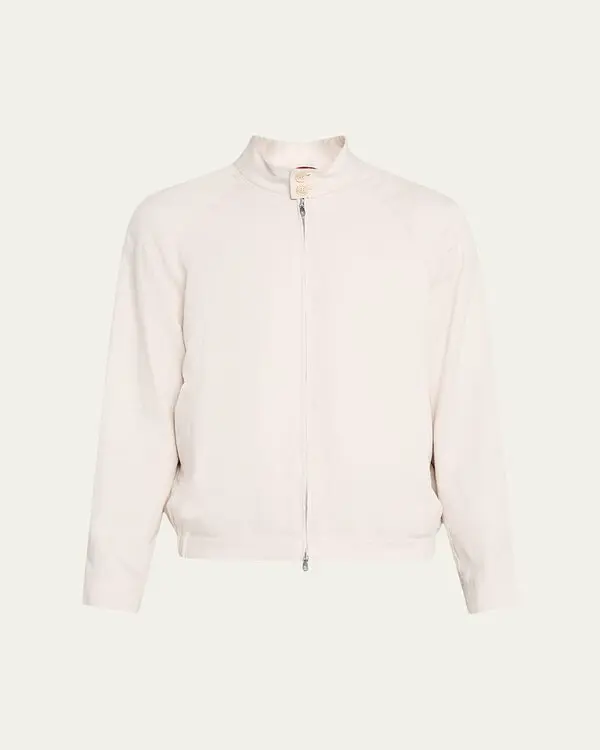 Brunello Cucinelli Linen And Silk Bomber Jacket