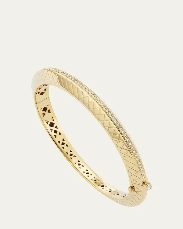 ORLY MARCEL 18k Yellow Gold Bangle Bracelet With Diamonds