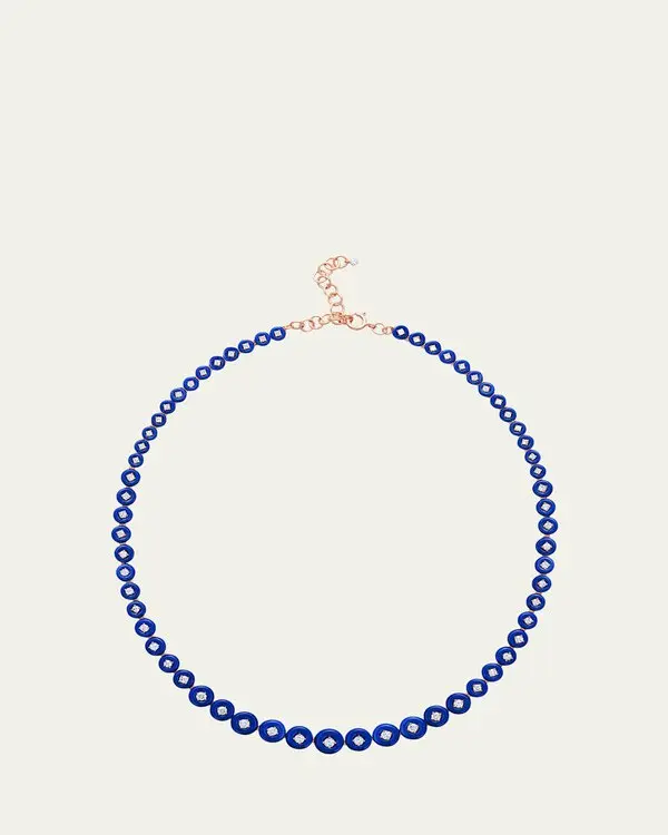 Fernando Jorge 18k Rose Gold Lapis Lazuli And Diamond Necklace