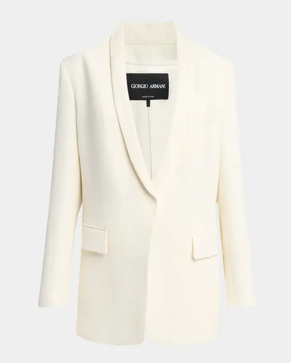 Giorgio Armani Cady Glitter Tuxedo Jacket