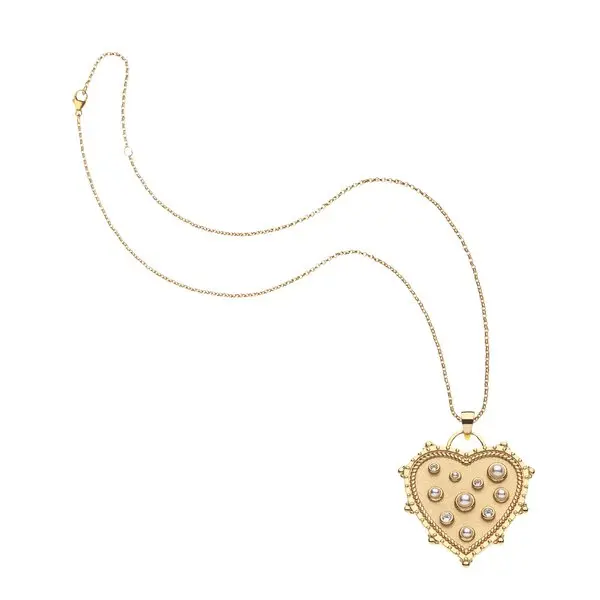 JANE WIN Love In The Air Heart Pendant - Gold