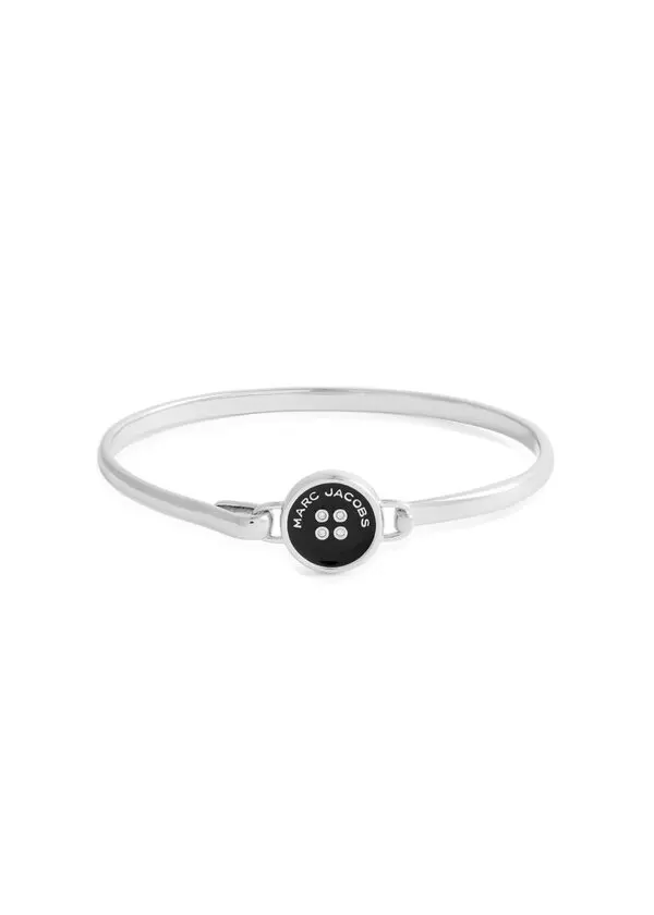 Marc Jacobs Button Bracelet - Black And Silver