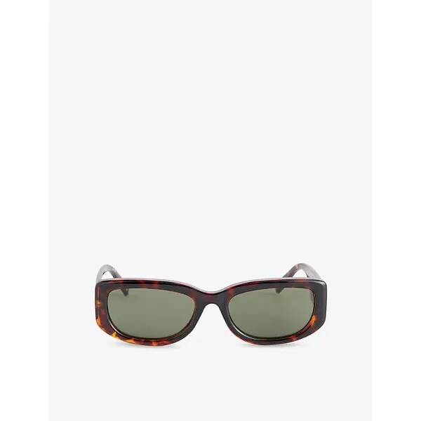 Le Specs Rectangle-frame Sunglasses - Tort