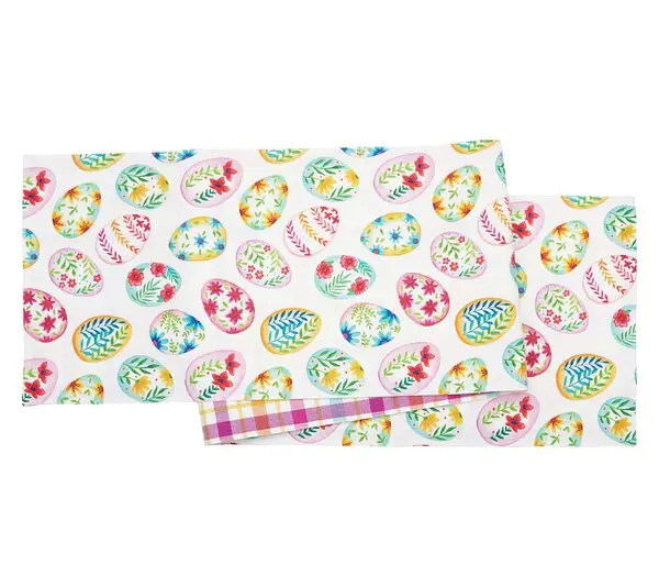VALERIE PARR HILL Easter Egg Charm & Plaid Runner Valerie