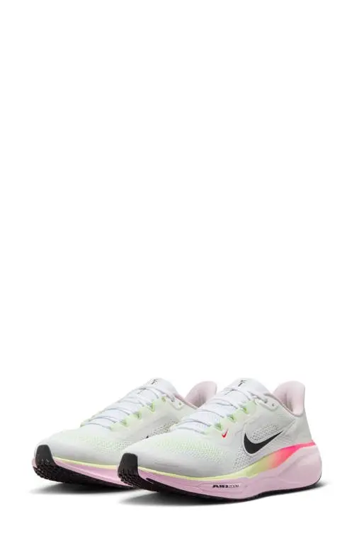 Nike Zoom Pegasus 41 Athletic Sneakers - White/pink/crimson/black