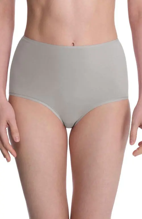 Natori Bliss Bare Cotton High Waist Briefs - Grey Sky
