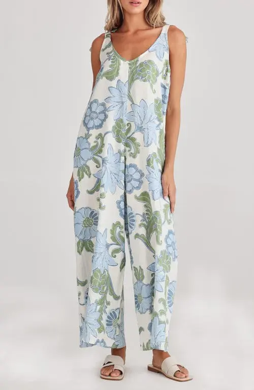 TALISMAN THE LABEL Temple Floral Wide Leg Jumpsuit - Ibiza