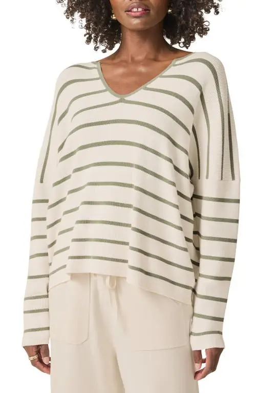 Splendid Veronica Stripe Sweater - Moonstone/ Soft Vob