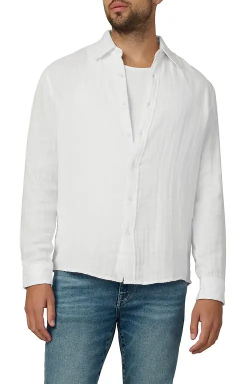 JOE'S Cedric Cotton Gauze Button-up Shirt - Optic White