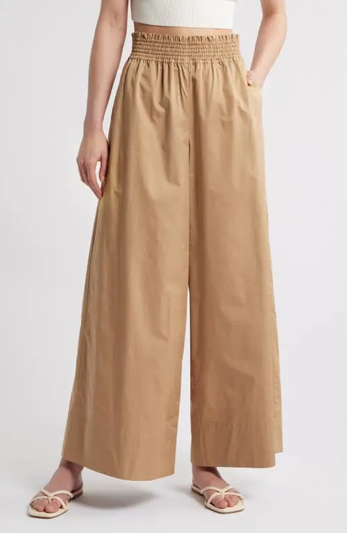Solid & Striped Twyla Wide Leg Pants - Camel