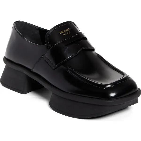Prada Re-edition 1999 Equal Platform Penny Loafer - Nero