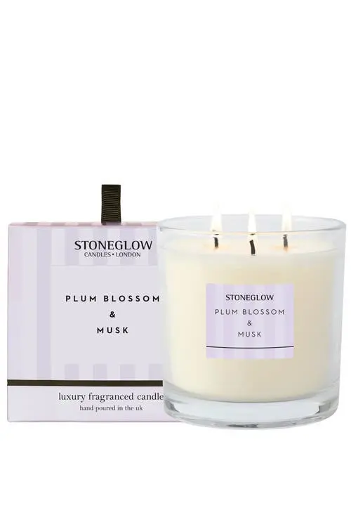 STONEGLOW Modern Classics Plum Blossom Musk 3 Wick Candle 1490g