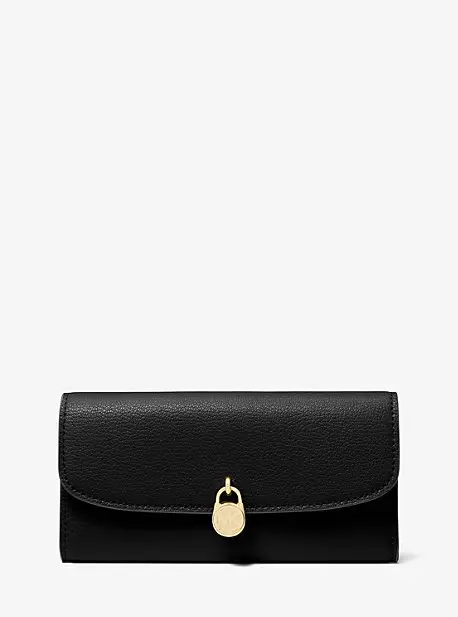 Michael Kors Hamilton Large Leather Continental Wallet - Black