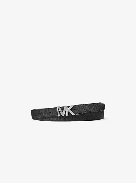 Michael Kors Reversible Belt With Logo Buckle - Black