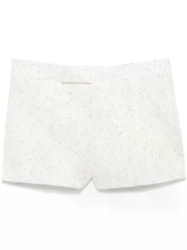 SAPIO Sequined Thigh-length Shorts