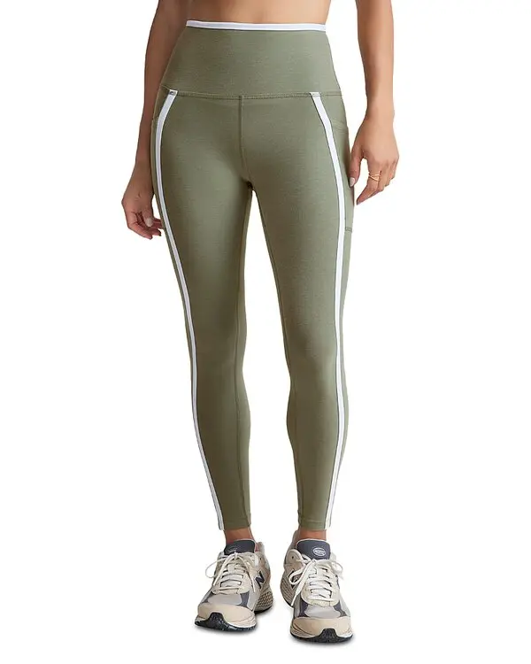 Beyond Yoga Spacedye New Moves Midi Leggings - Gray Sage/cloud White