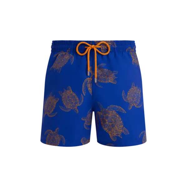 Vilebrequin Swim Trunks Tortues Galuchat Swimsuit Moorea - Blue
