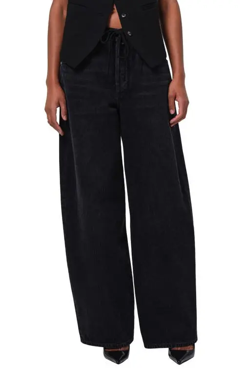 Citizens Of Humanity Brynn Drawstring Wide Leg Jeans - Midnight Sky (black)