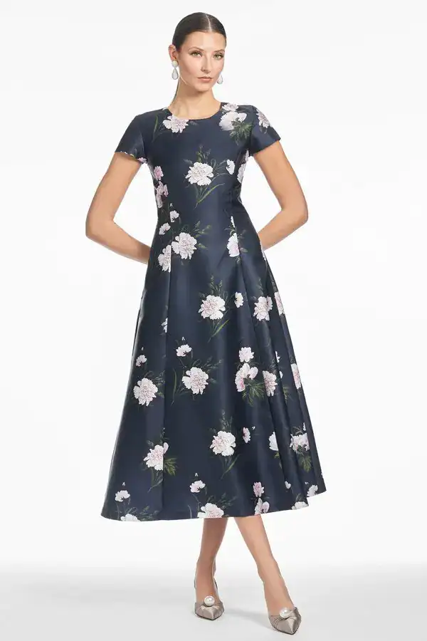 Sachin & Babi Jackie Dress - Dark Midnight Carnations - Size 4