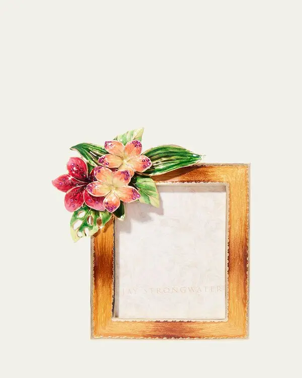 JAY STRONGWATER Tropical Flower Frame, 3" X 4 - Multi
