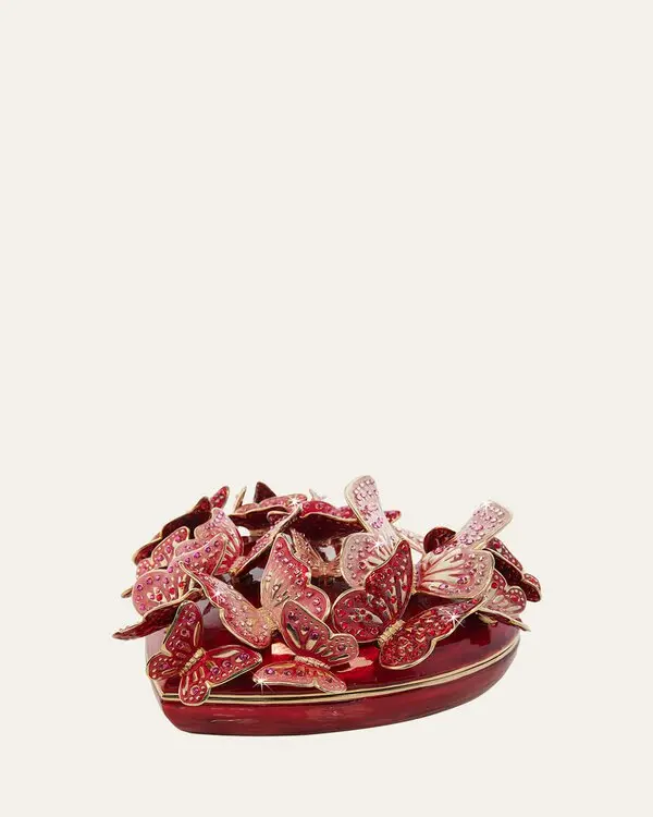JAY STRONGWATER Butterfly Heart Box