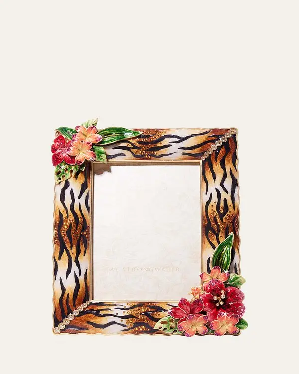 JAY STRONGWATER Tropical Flower Frame, 5" X 7 - Multi