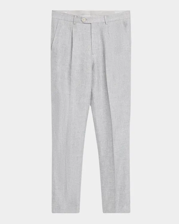 Brunello Cucinelli Straight-fit Pleated Pants - Grey