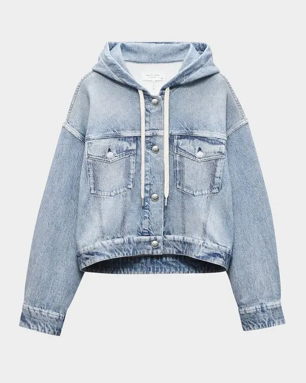 Rag & Bone Miramar Cotton-terry Trucker Hoodie