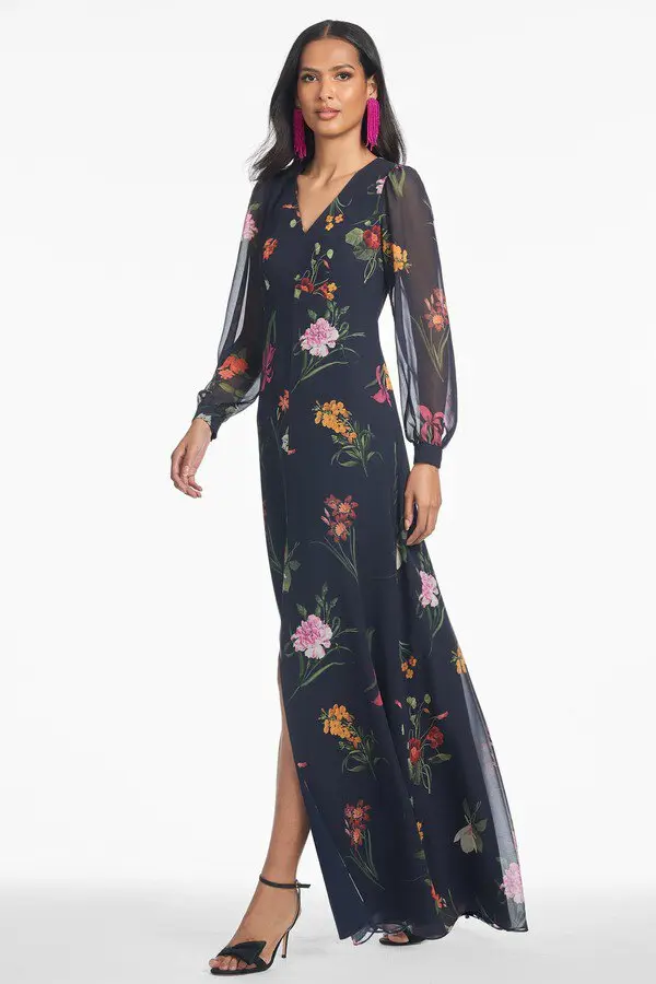 Sachin & Babi Penny Floral Maxi Gown - Red