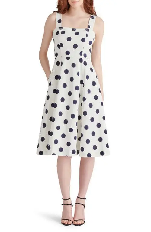 Steve Madden Dolly Polka Dot Midi Dress